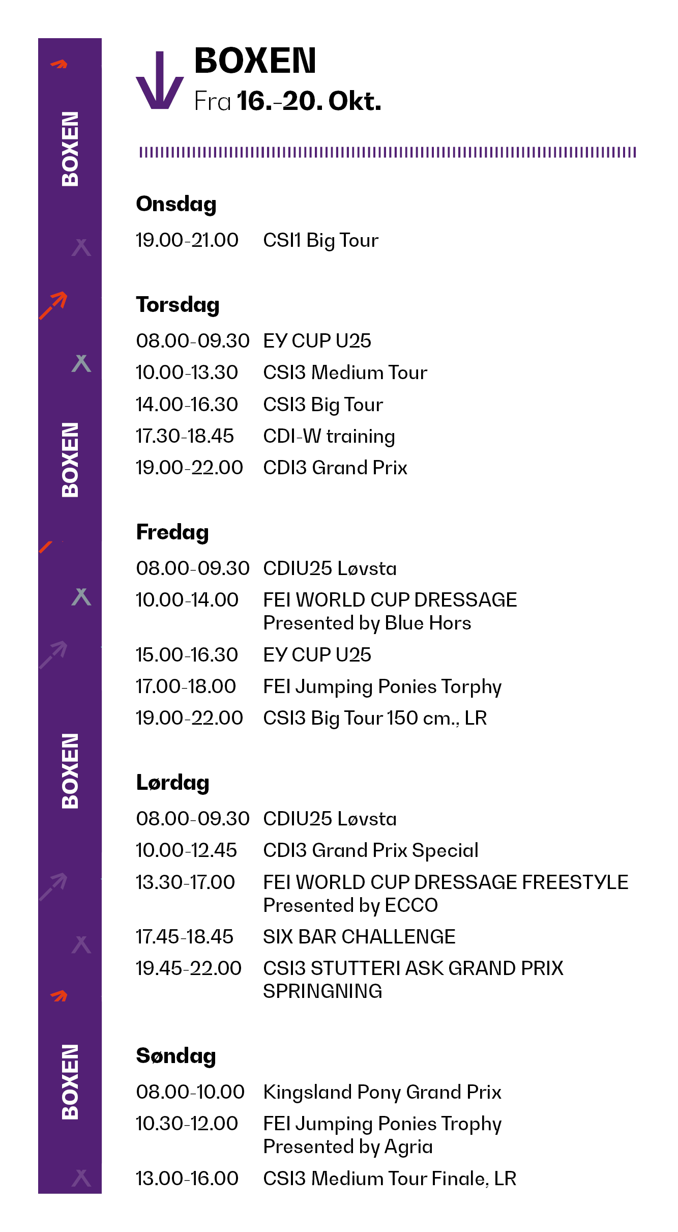 World Cup Herning - Program